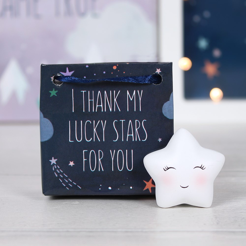 Cute Small White Lucky Star Keepsake in a Bag - Novelty Gift Collection ...